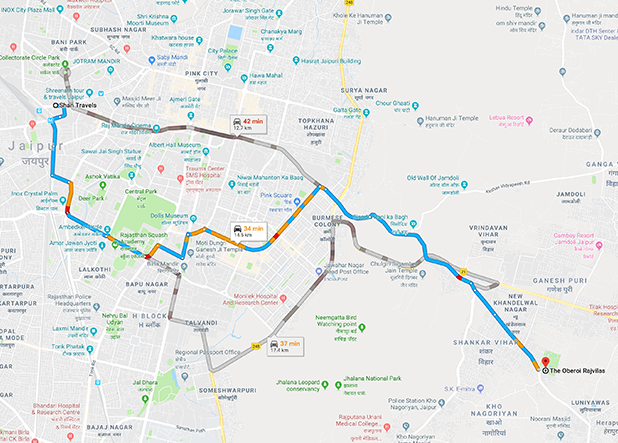 Travel Information | The Oberoi Rajvilas Jaipur